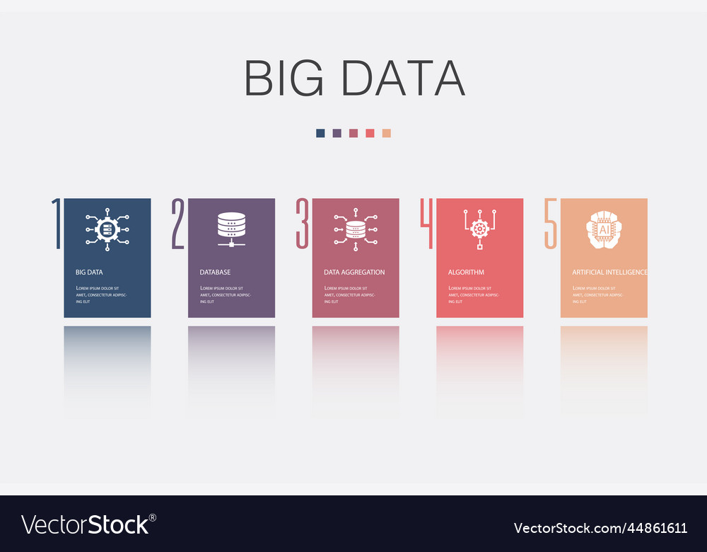 Big Data Database Aggregation Algorithm Royalty Free Vector