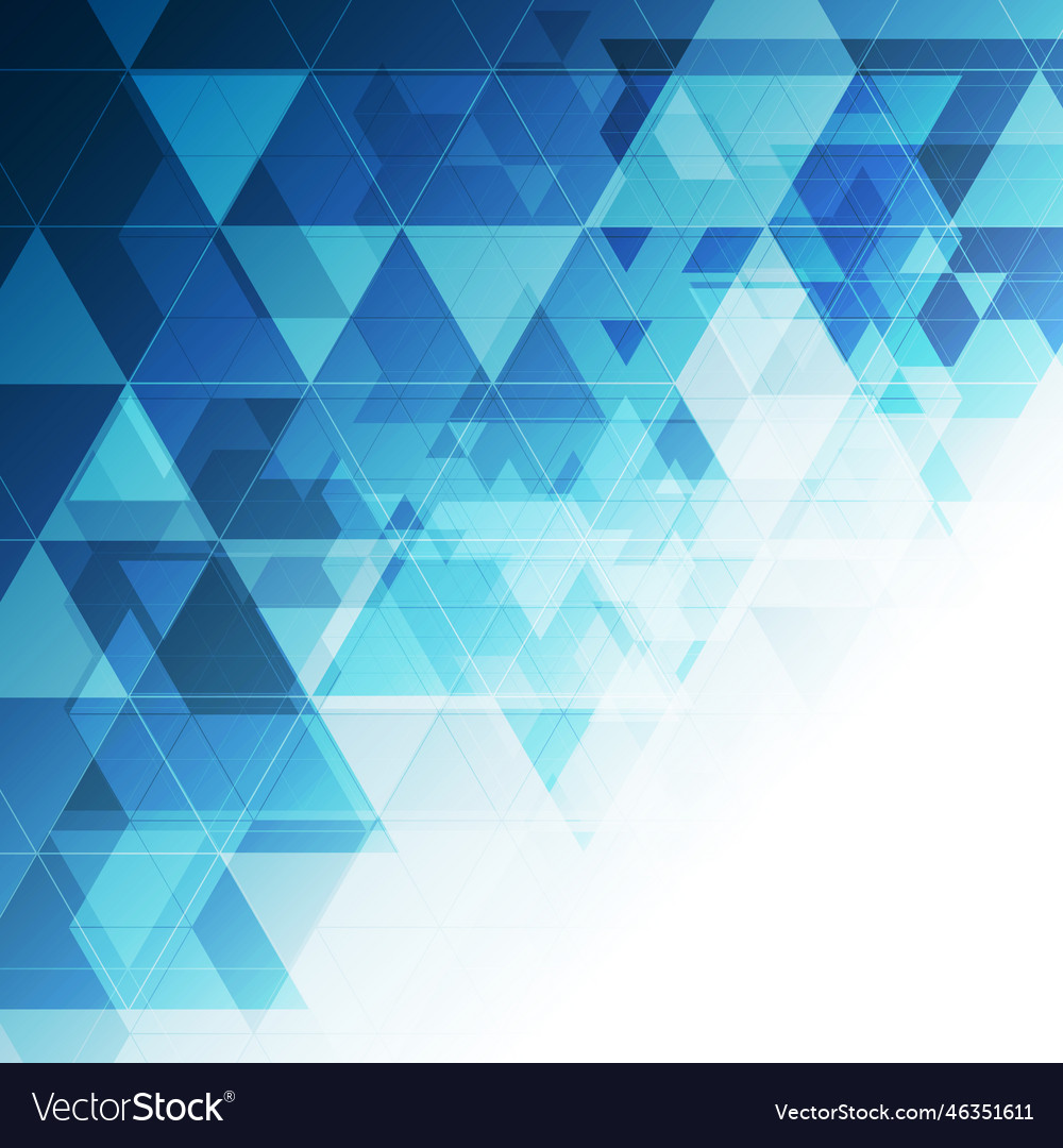 Blue triangles abstract technology low poly Vector Image