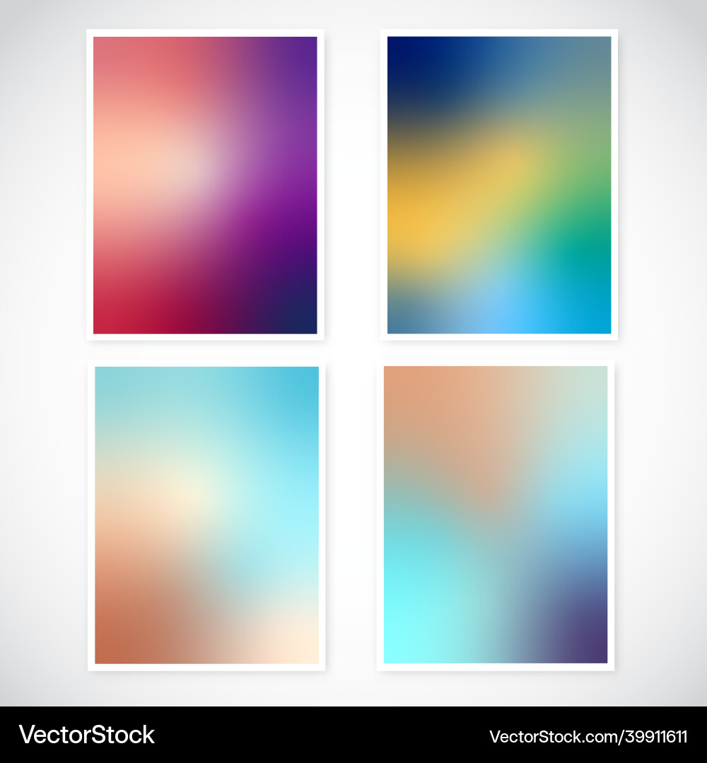 Collection of gradient cover designs Royalty Free Vector