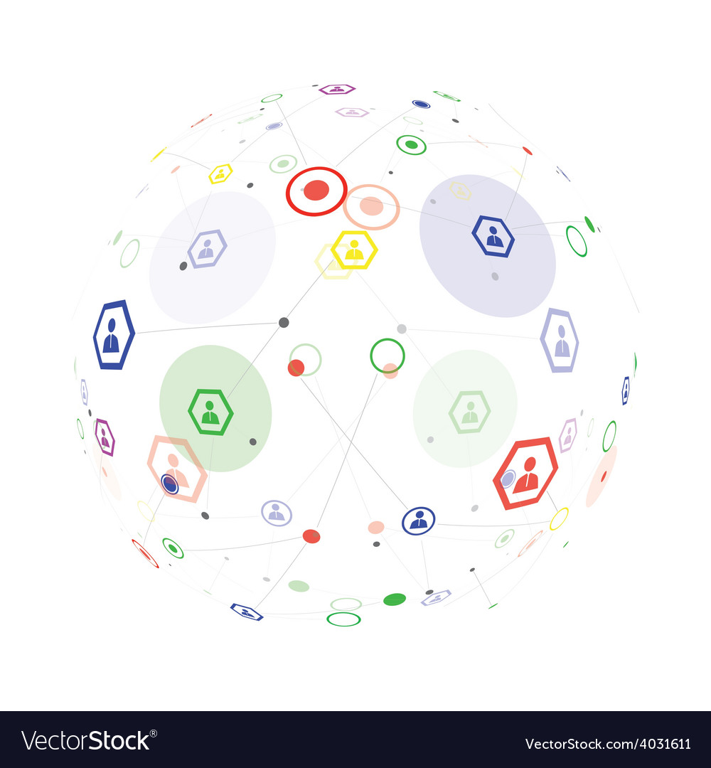 Human globe connection Royalty Free Vector Image
