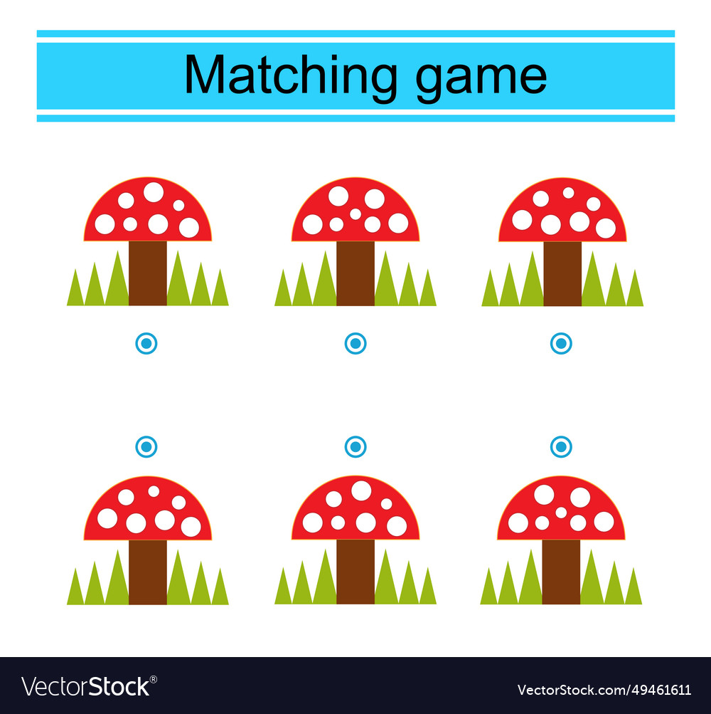 Matching game for kids find the correct pattern Vector Image