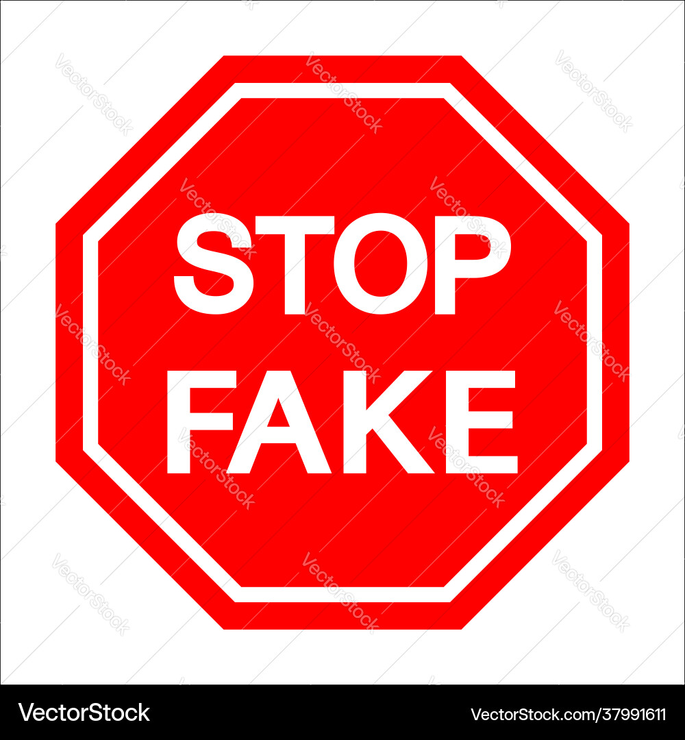 No fake symbol linear style sign Royalty Free Vector Image