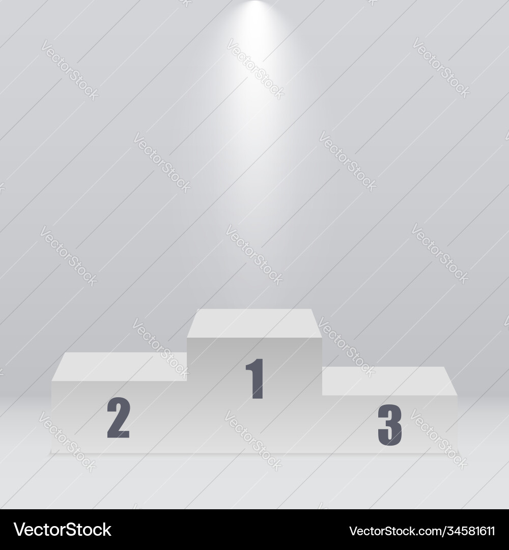Podium for winner pedestal first place stage Vector Image