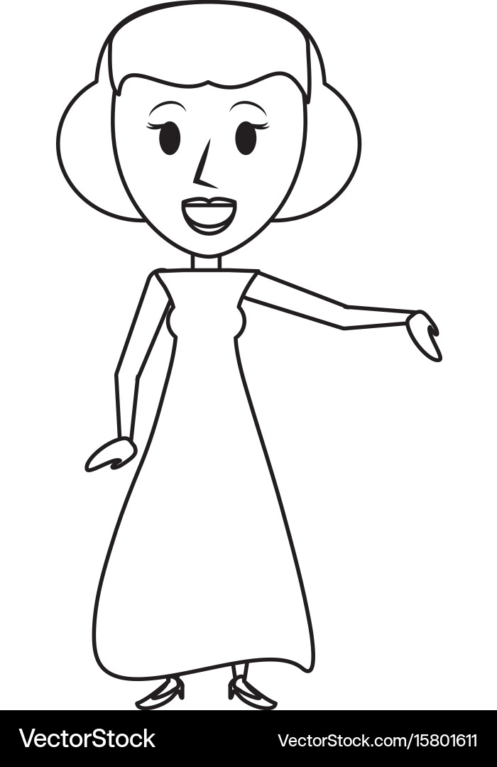 Retro woman cartoon Royalty Free Vector Image - VectorStock