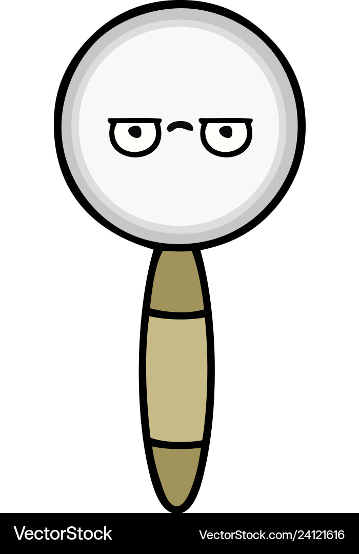 Cute cartoon magnifying glass Royalty Free Vector Image