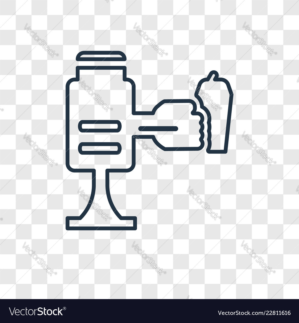 On linear icon isolated transparent background Vector Image