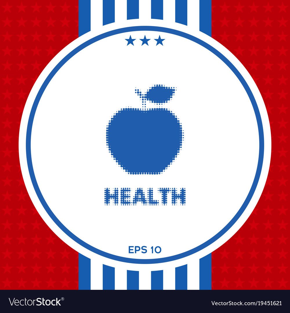 Apple - halftone logo Royalty Free Vector Image