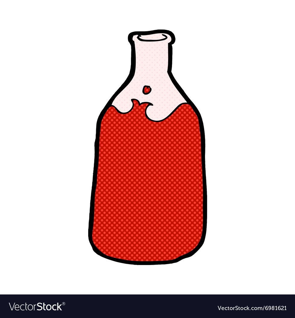 Comic cartoon bottle Royalty Free Vector Image