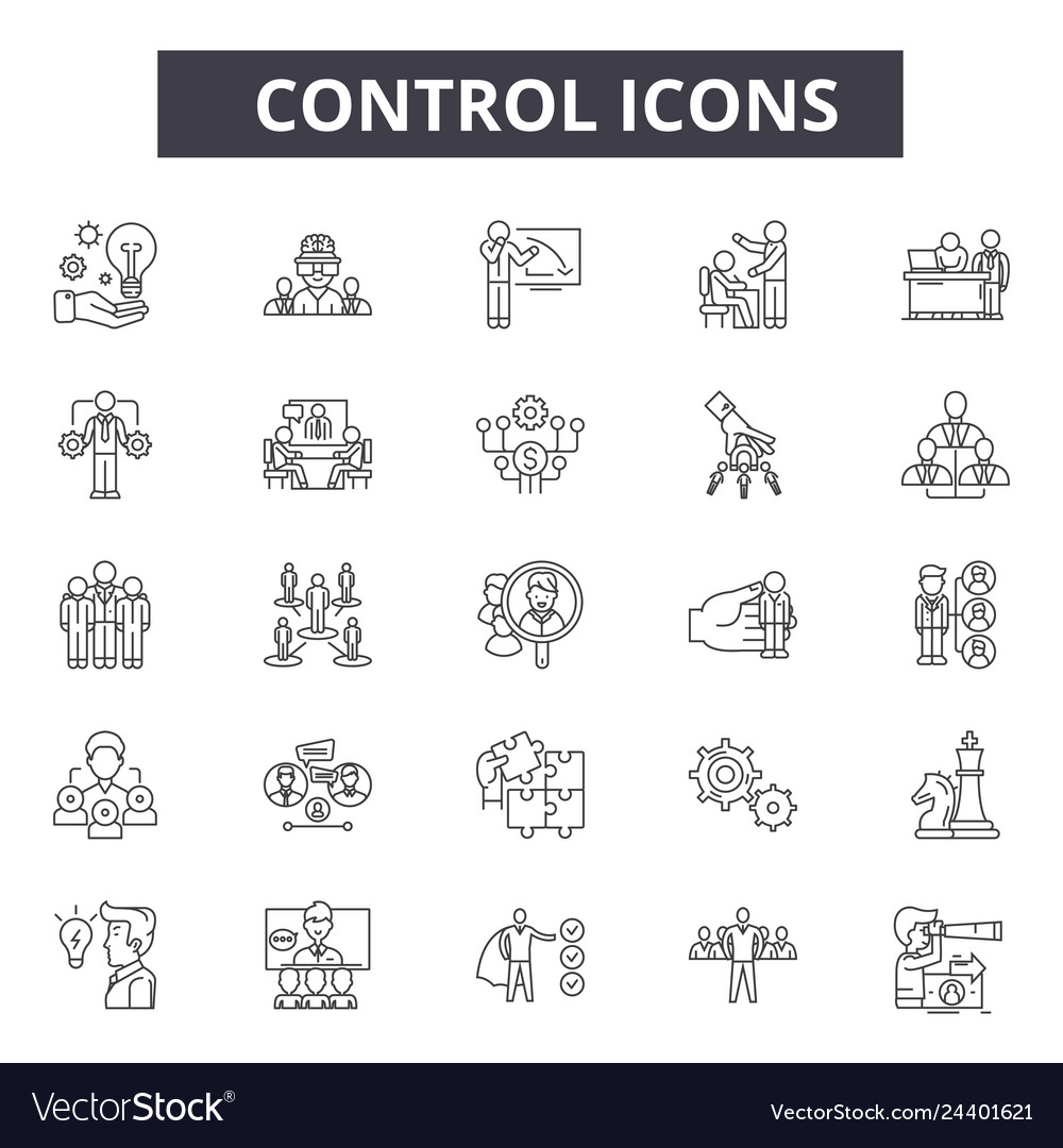 Control line icons for web and mobile design Vector Image