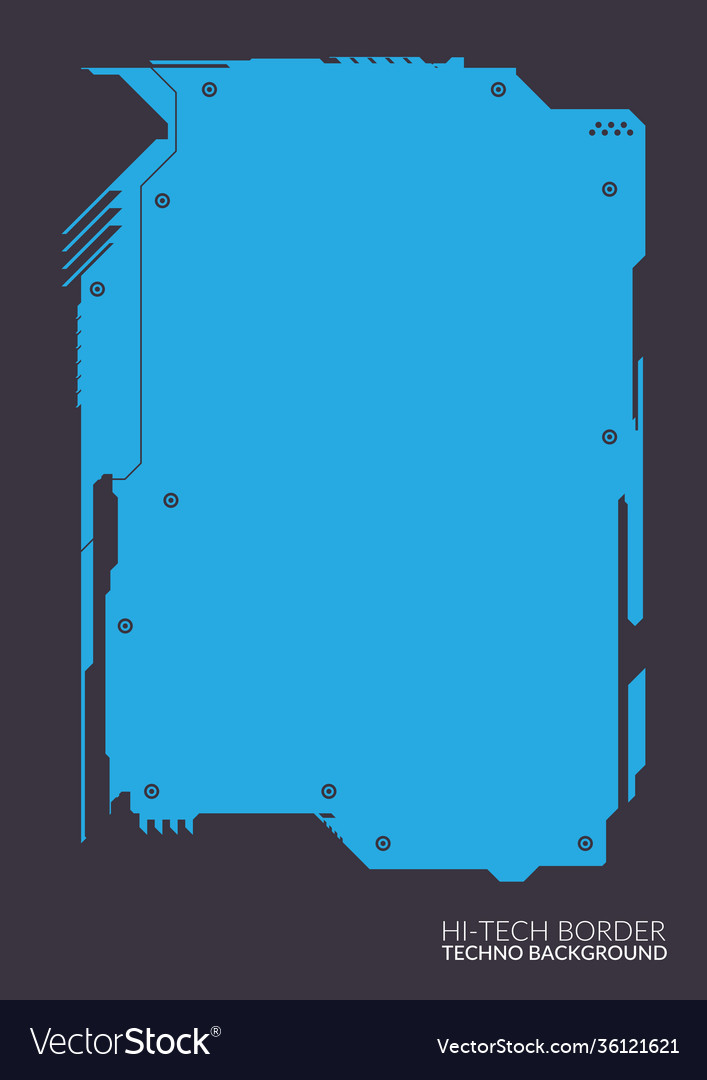 Detailed hitech border background Royalty Free Vector Image