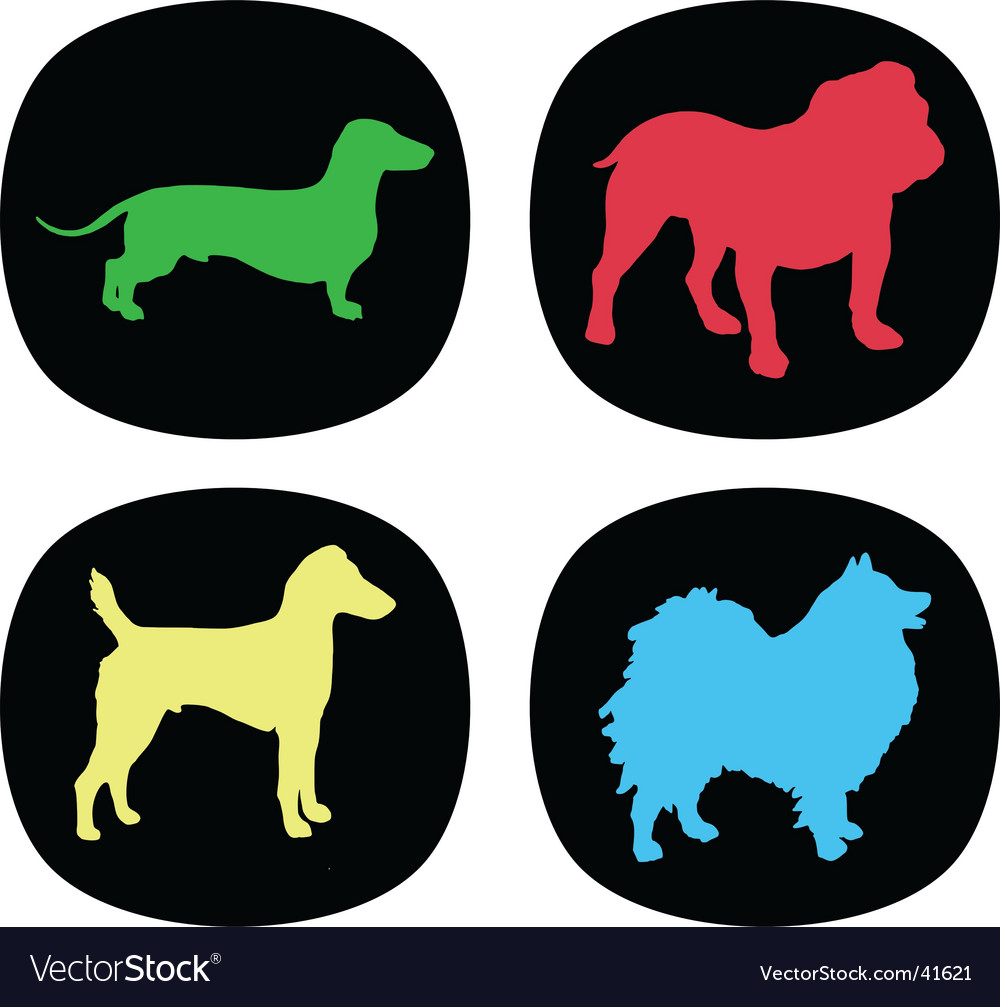 Dog buttons Royalty Free Vector Image - VectorStock