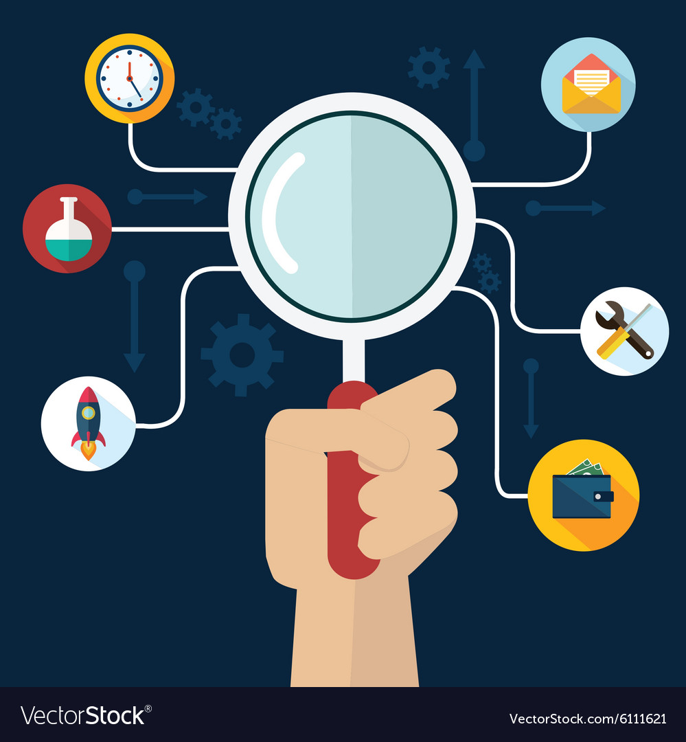 Infographics background seo optimization Vector Image