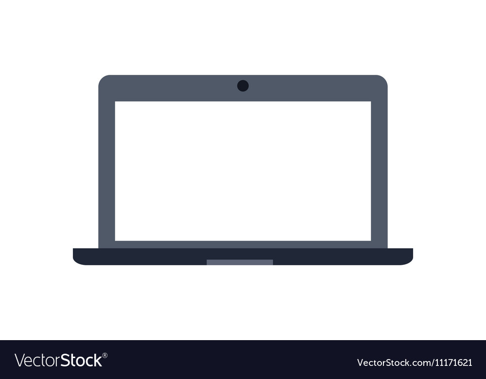 Laptop flat icon Royalty Free Vector Image - VectorStock
