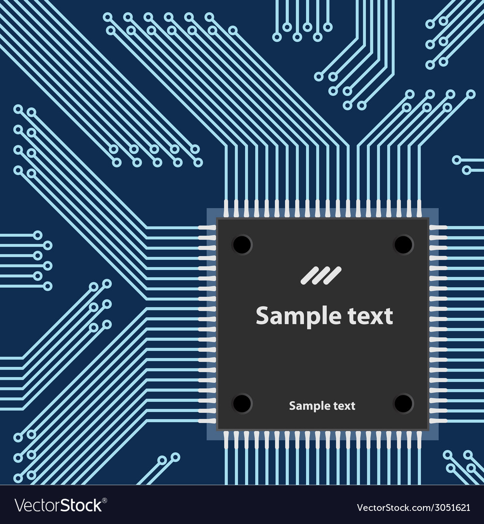 Microchip Royalty Free Vector Image Vectorstock