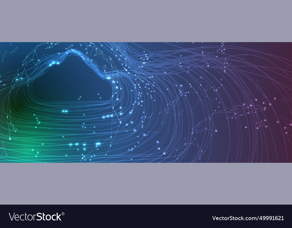 Modern cloud technology integrated digital web Vector Image