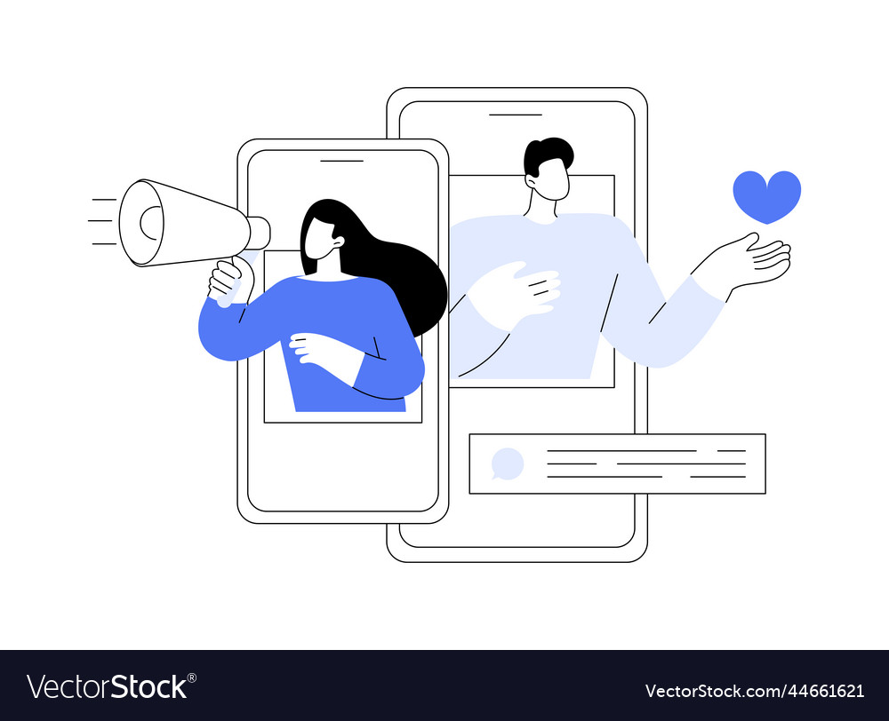 Post engagement abstract concept Royalty Free Vector Image Post engagement abstract concept Royalty Free Vector Image