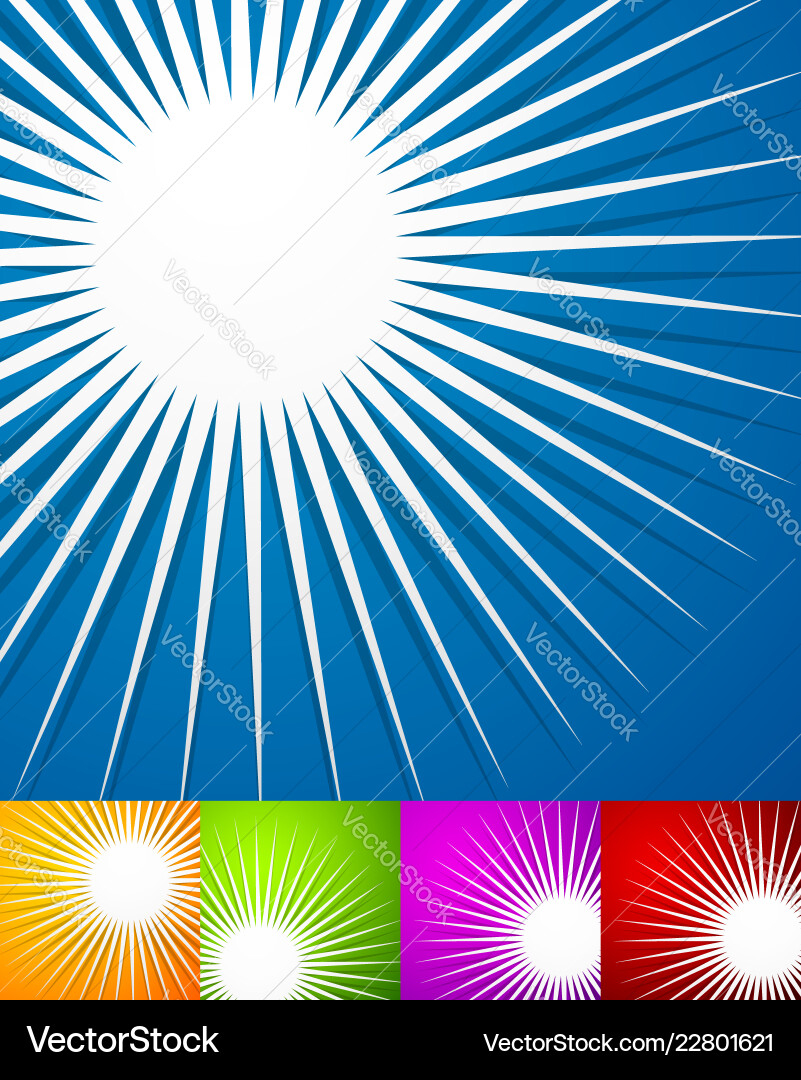 Set of backgrounds with abstract spiky shapes Vector Image