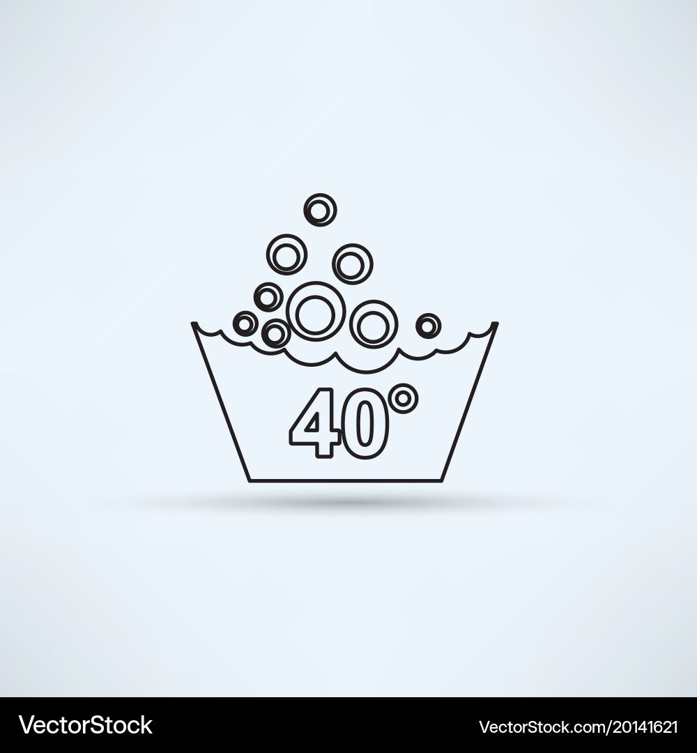 Set of washing symbols icon Royalty Free Vector Image