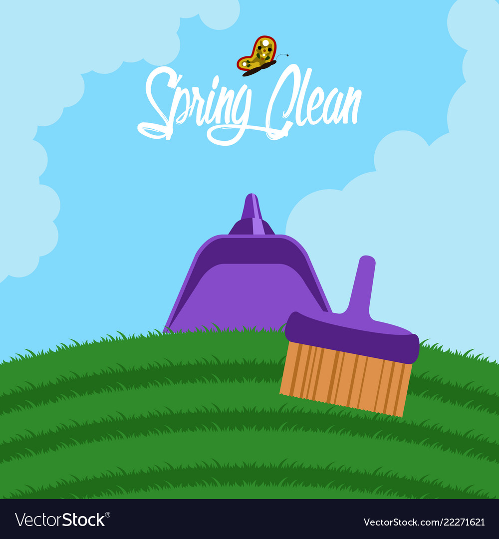 Spring clean concept image Royalty Free Vector Image