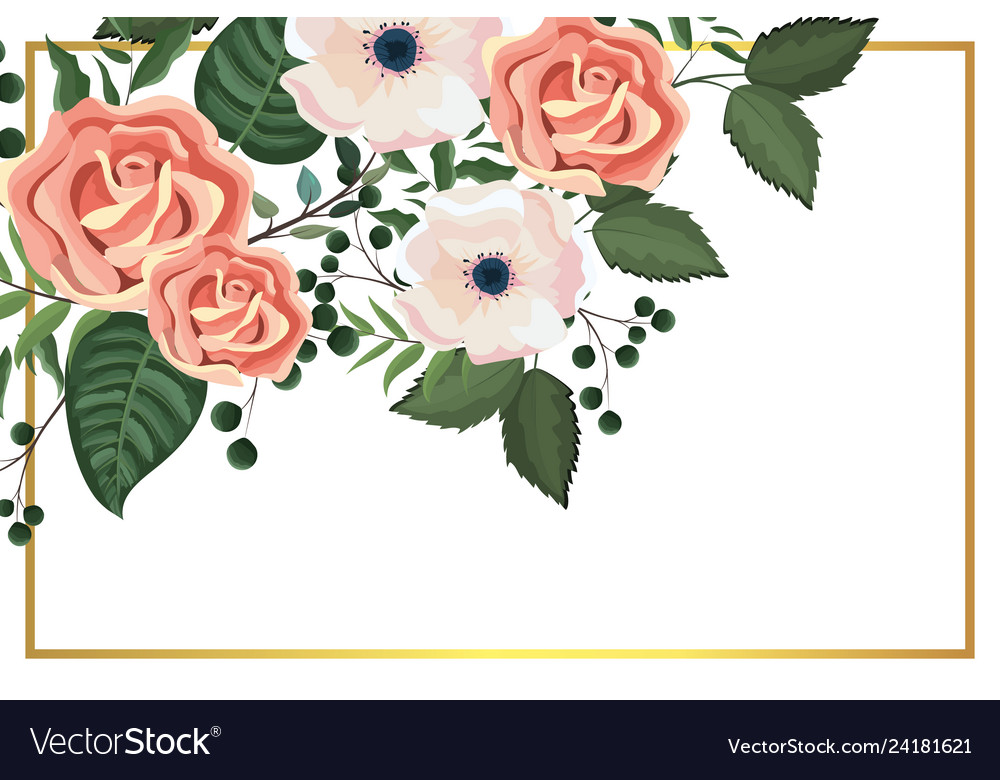 Spring floral frame Royalty Free Vector Image - VectorStock