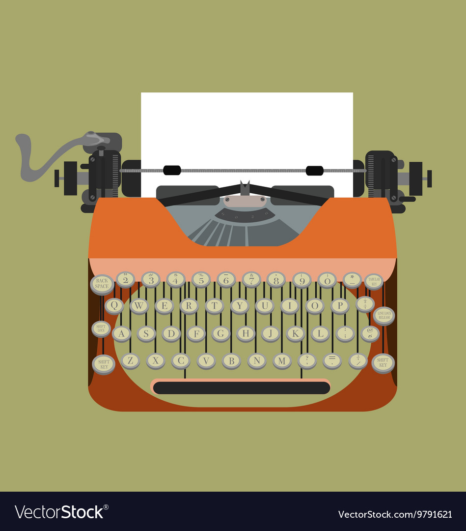 Typewriter Royalty Free Vector Image - VectorStock