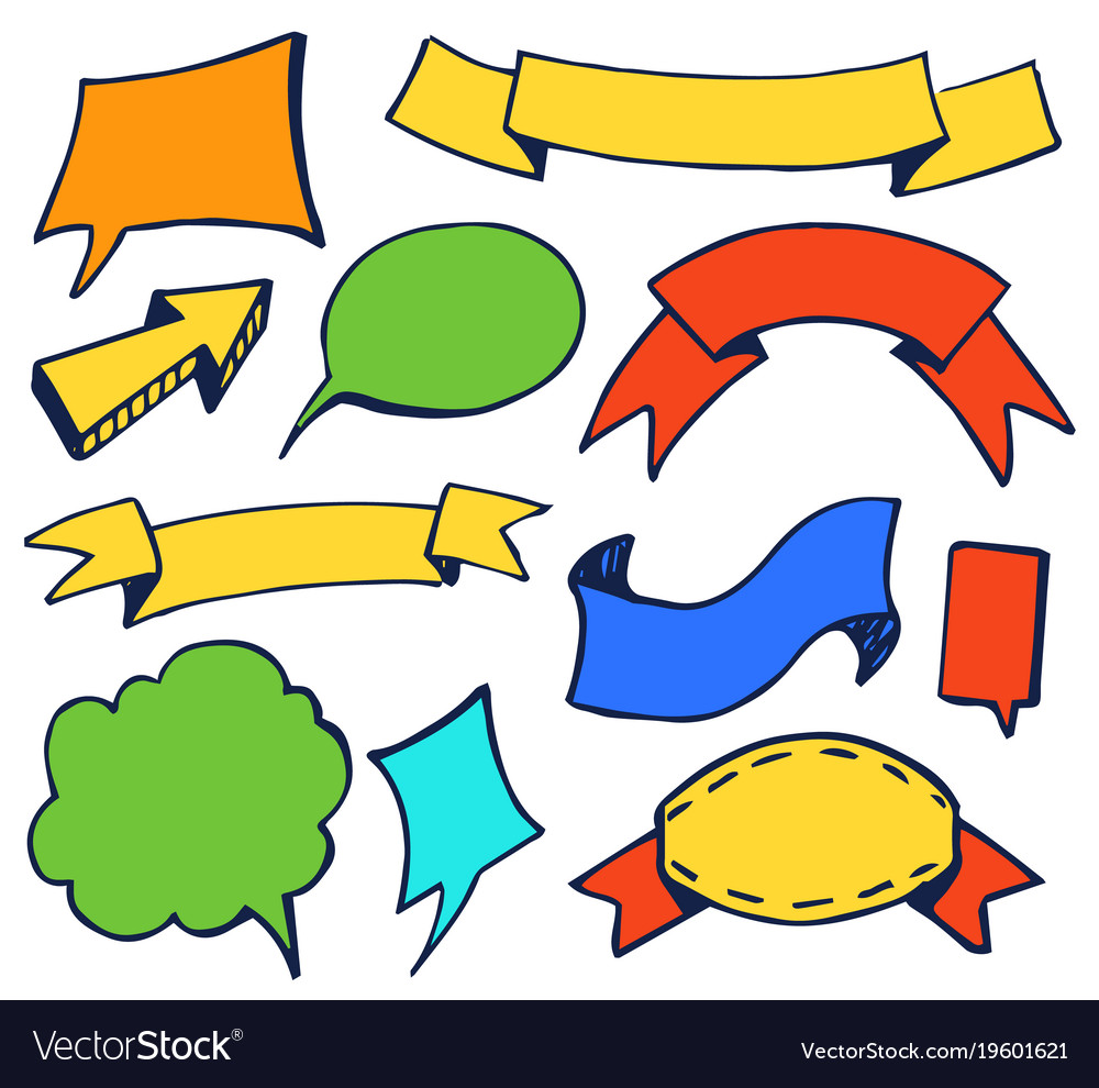 Various multicolored stickers Royalty Free Vector Image