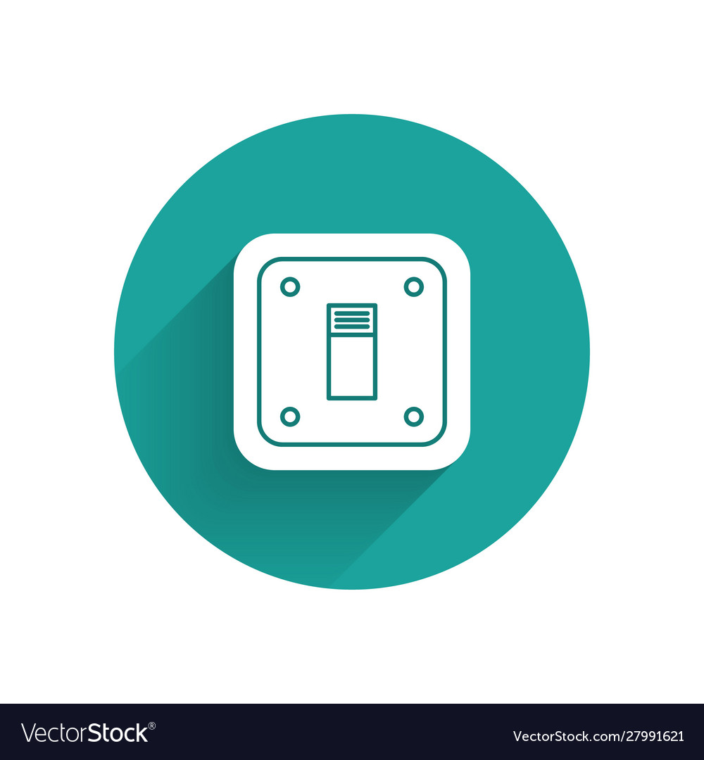White electric light switch icon isolated Vector Image