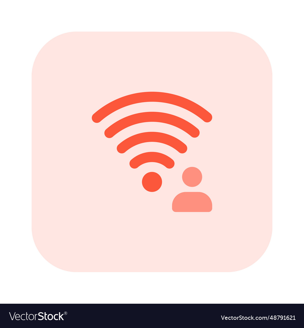 Wireless connection maintained by individual Vector Image