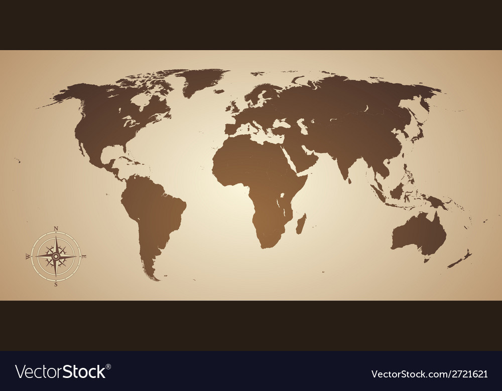 World map Royalty Free Vector Image - VectorStock