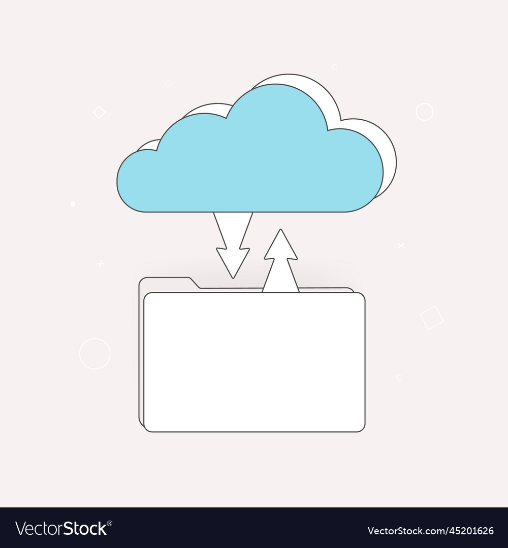 Cloud Storage Backup Service And File Royalty Free Vector
