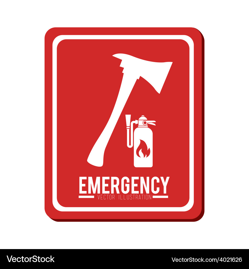 Emergency design Royalty Free Vector Image - VectorStock