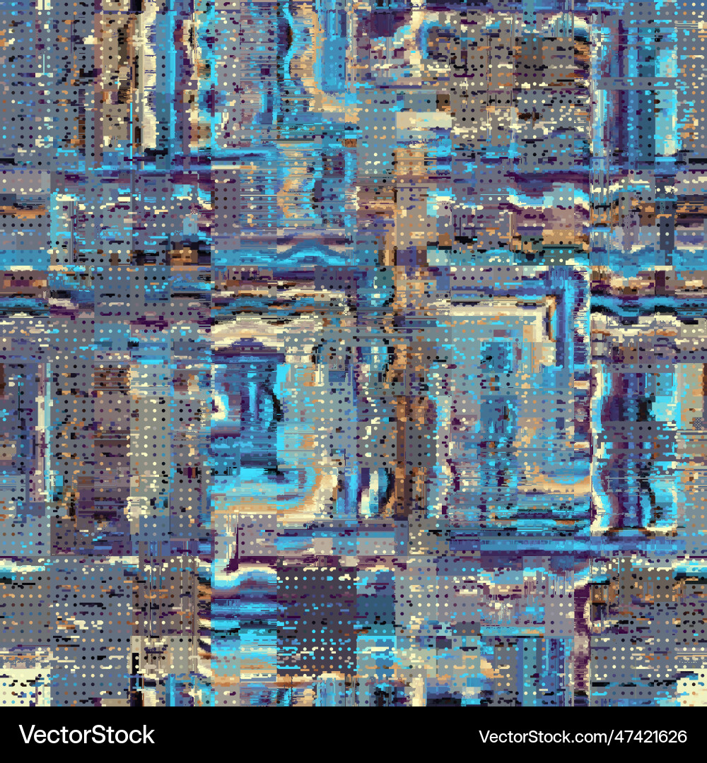 Image with imitation of grunge datamoshing Vector Image