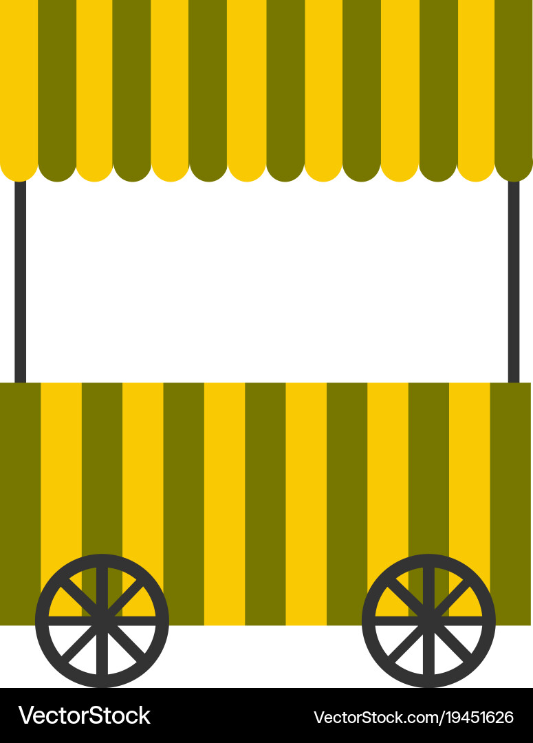 Isolated food cart Royalty Free Vector Image - VectorStock