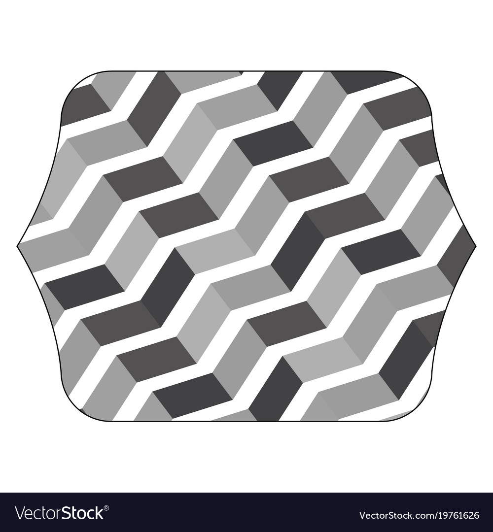 Rectangle with pattern abstract shapes background Vector Image