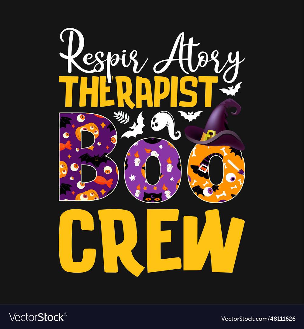 Respiratory therapist boo crew halloween Vector Image