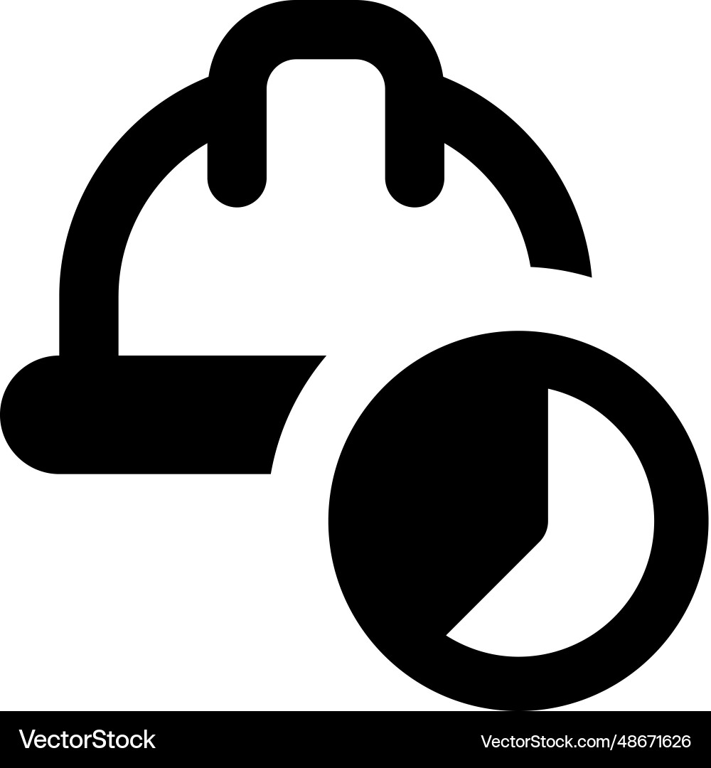 Safety helmet pie chart prepared for mechanics Vector Image