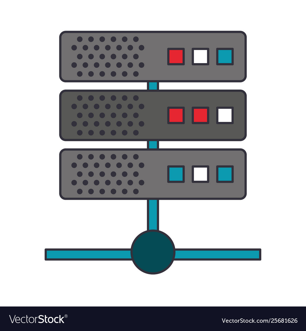 Servers database technology isolated symbol Vector Image