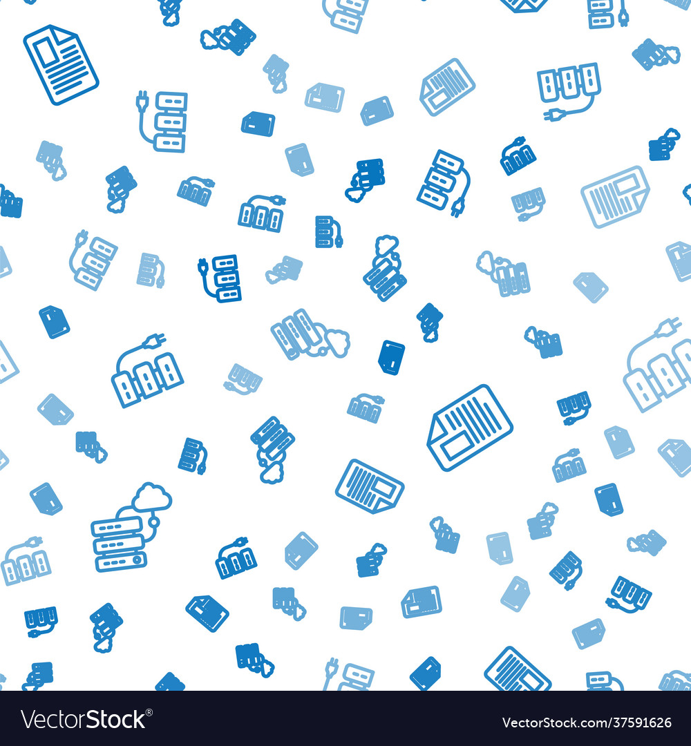 Set Line Network Cloud Connection File Document Vector Image 5749