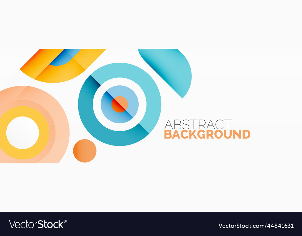 Abstract round shapes background minimalist Vector Image