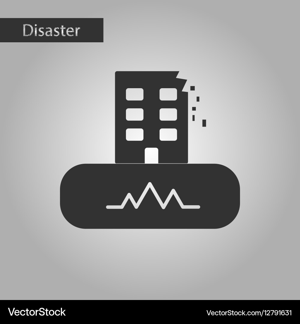 Black and white style icon natural disaster Vector Image
