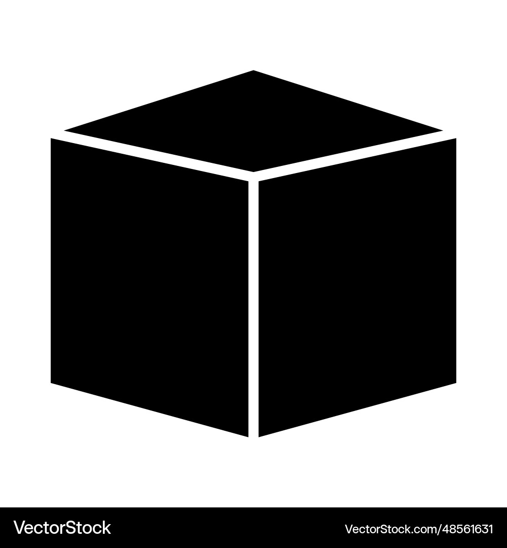 Box glyph icon for personal and commercial use Vector Image