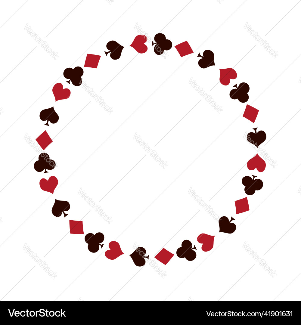 Frame of card suits Royalty Free Vector Image - VectorStock
