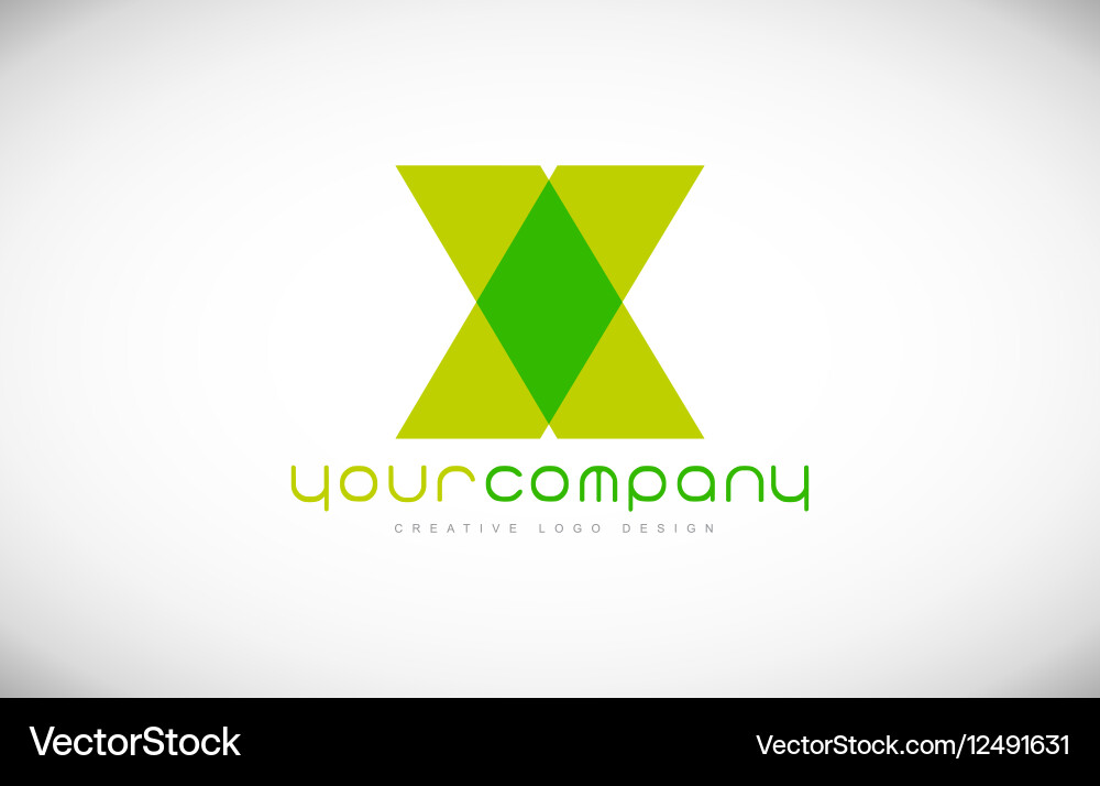 Green letter x logo icon design Royalty Free Vector Image