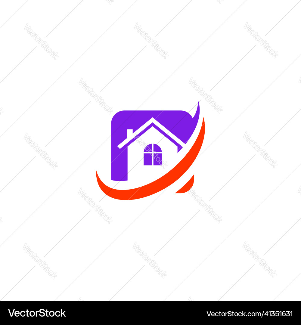 House realty agent company logo Royalty Free Vector Image