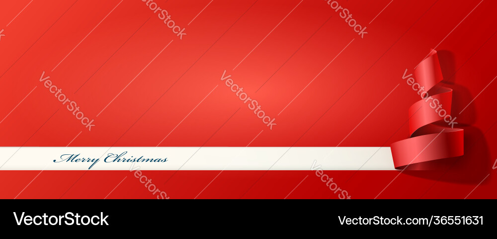 Paper banner with christmas tree cut sheet Vector Image