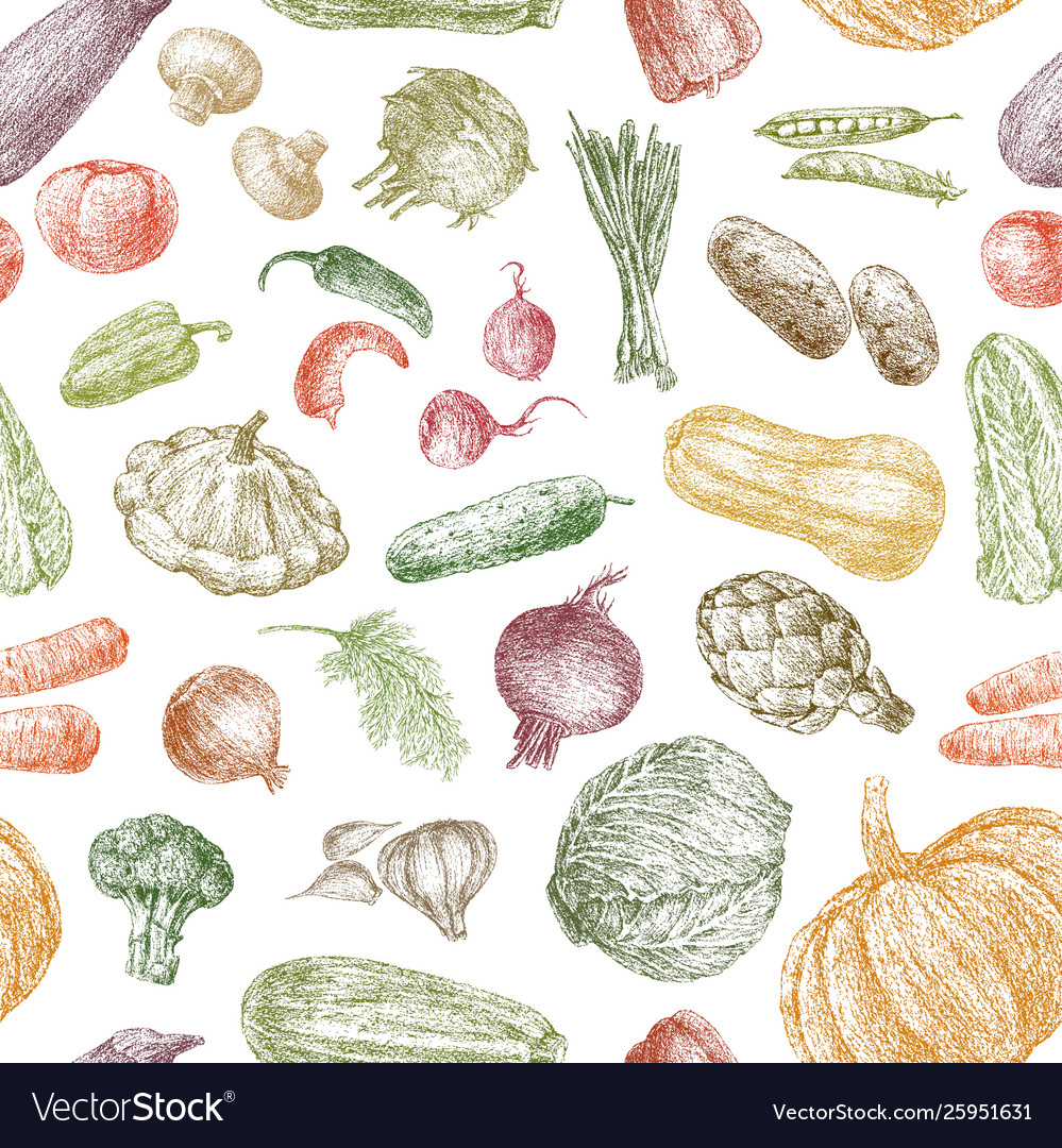 Pattern vegetables Royalty Free Vector Image - VectorStock