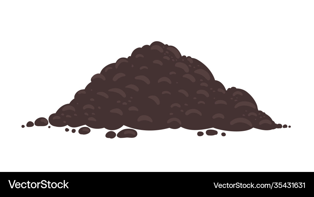 Soil for growing plants pile ground heap Vector Image