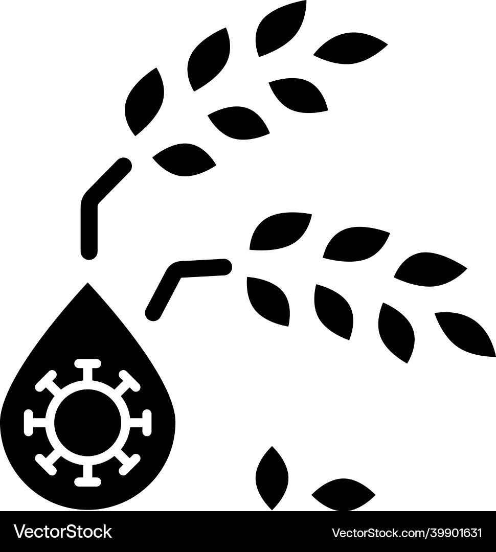 Unsafe water black glyph icon Royalty Free Vector Image