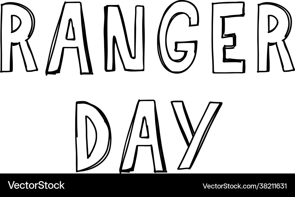 World ranger day text letter design suitable Vector Image
