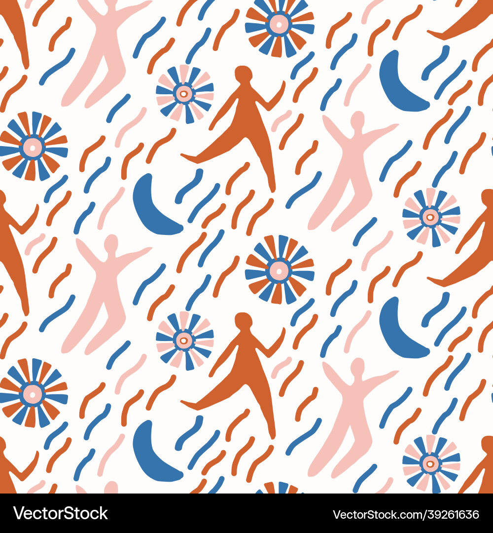 Abstract playful matisse style cut out shape Vector Image